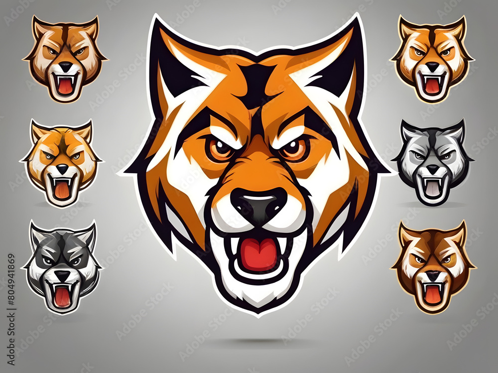 Heraldic animals logo set. Animals elements for Coat of Arms design ...