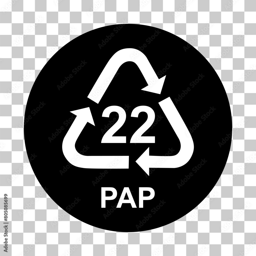 Paper symbol, ecology recycling sign isolated on white background ...