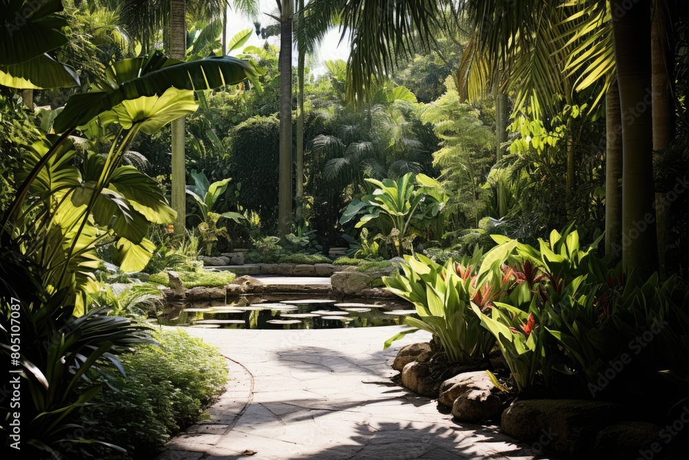 Fairchild Tropical Botanic Garden, USA: A tropical scene from the ...