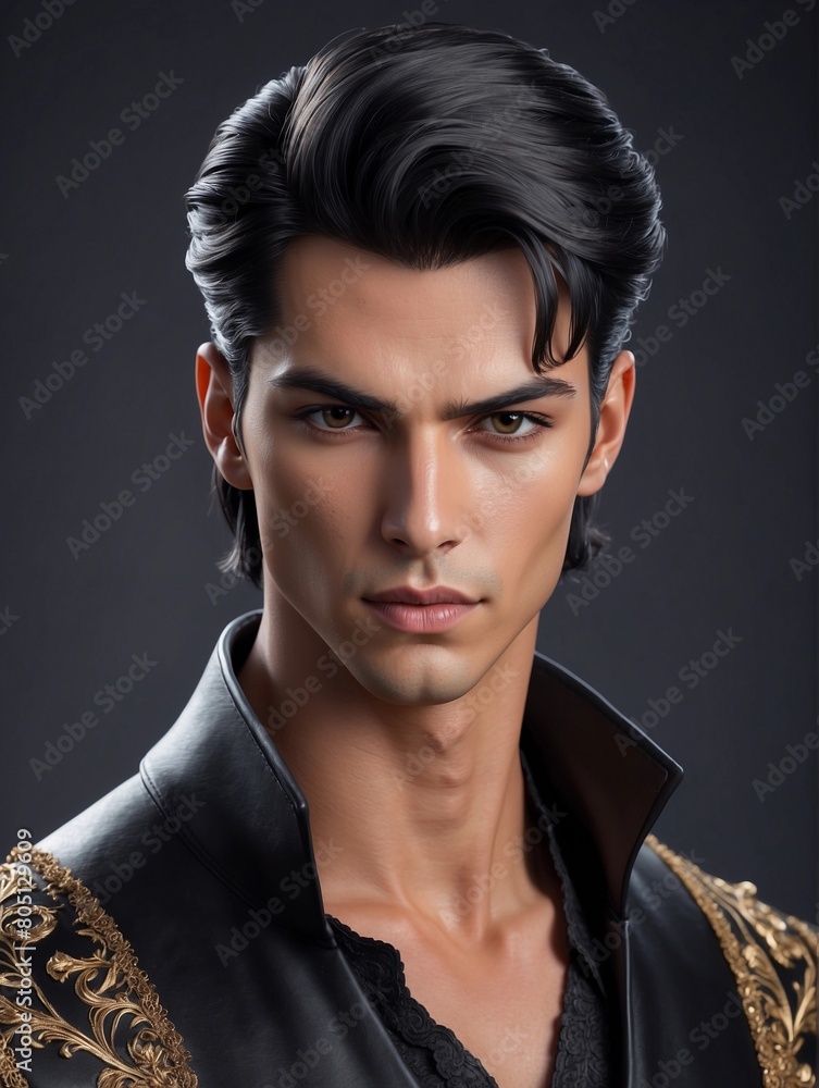 portrait of a wizard, Incredible sculptural handsome wizard with a very ...