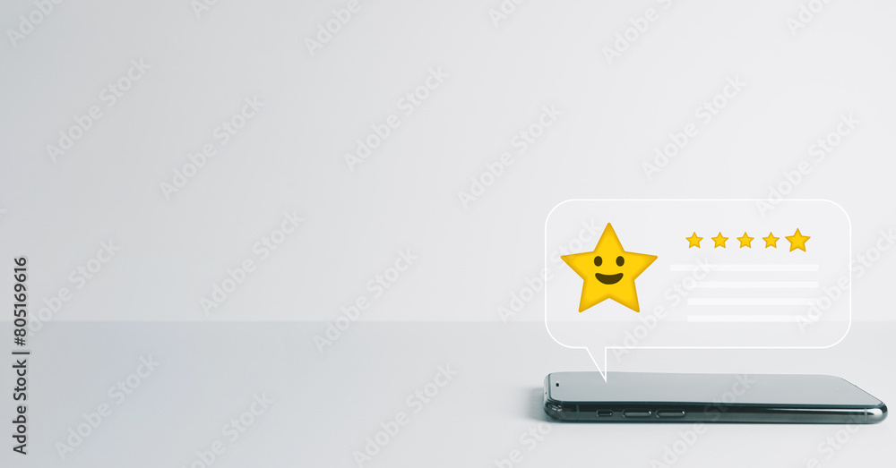 Positive Feedback,Customer Review,Five Star Rating,Business concept ...