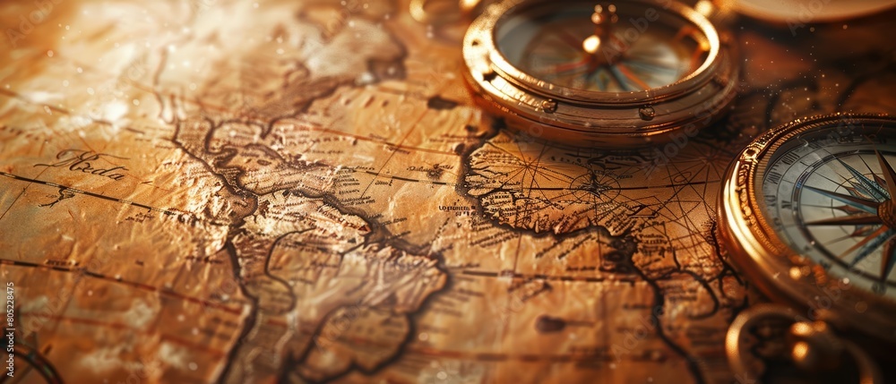 Banner background for an oldworld map theme, featuring vintage ...