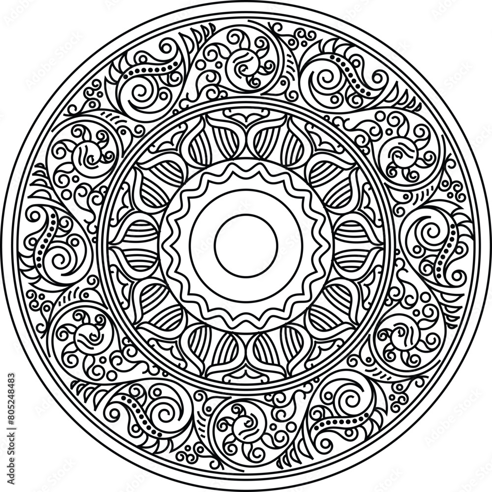 Indian Traditional and Cultural Rangoli, Alpona, Kolam, or Paisley ...