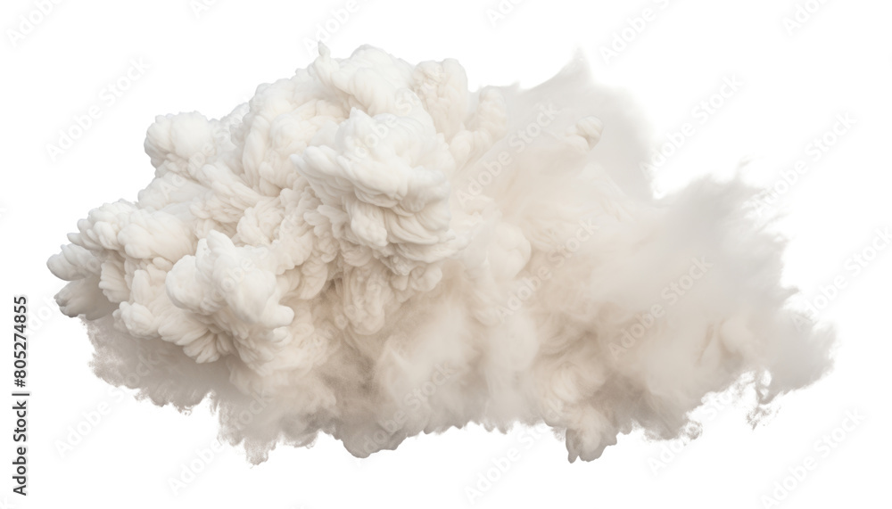 beige smoke cloud isolated on transparent background cutout Stock ...
