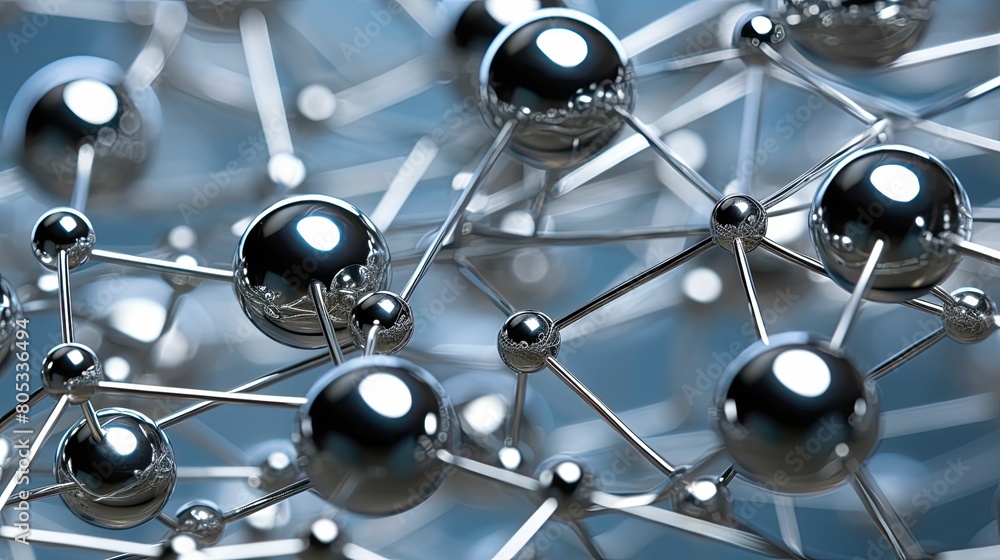 lattice silver molecule Stock Photo | Adobe Stock