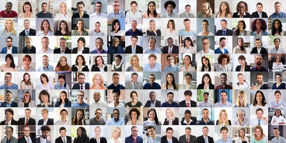 Multi-Collage of People with Business Stock Photo | Adobe Stock