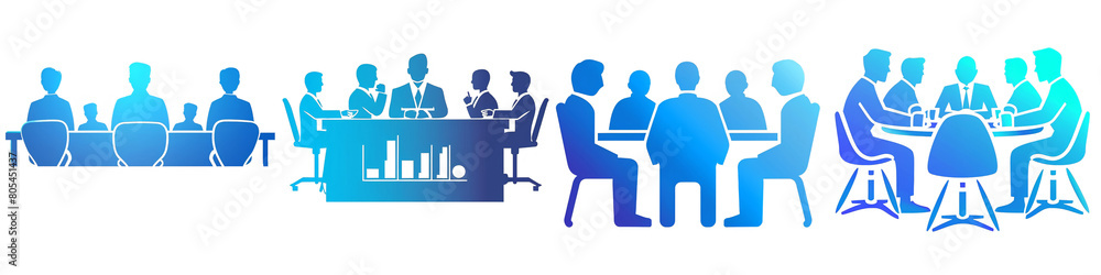 Conference clipart collection, symbol, logos, icons isolated on ...