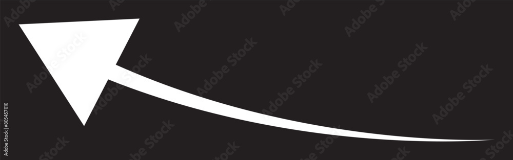 white arrow icon on transparent background. flat style. white arrow ...