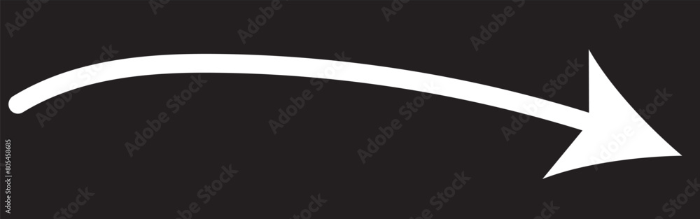 white arrow icon on transparent background. flat style. white arrow ...