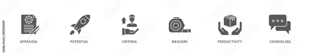 Performance review icon packs for your design digital and printing of ...