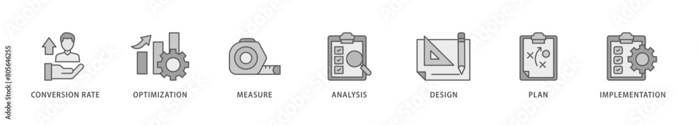 CRO icon packs for your design digital and printing of measure ...