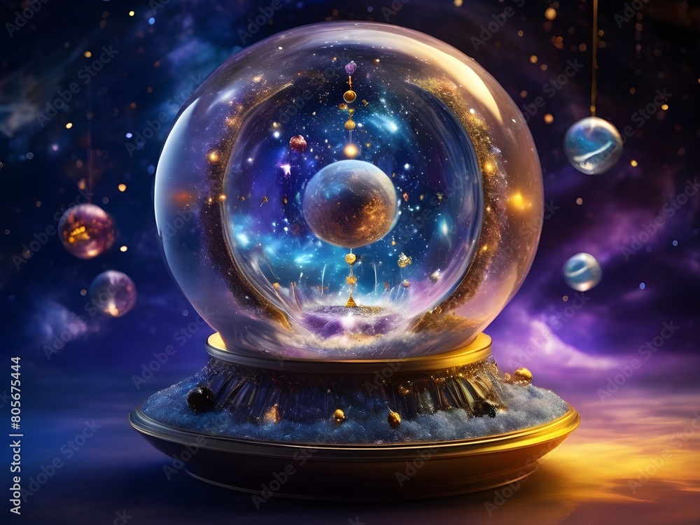 whimsical moment where zoltar magical geode ball creates a big bang ...