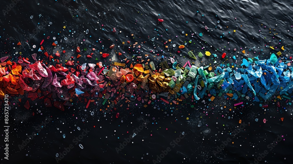 Bring To Life The Rear View Microplastics In A Vector Art Style