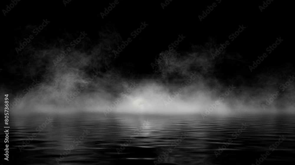 Smoke black ground fog cloud floor mist background steam dust dark ...