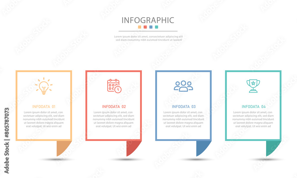Infographic label design Processes, presentations, workflow layouts ...