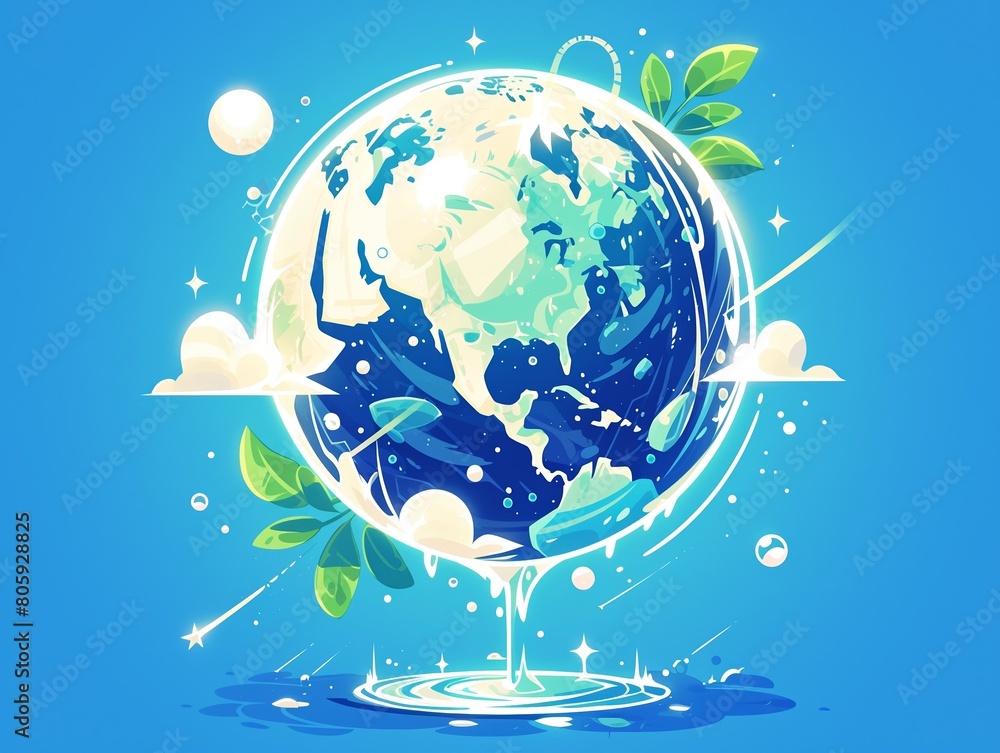 A science fiction novel cover featuring a Melting Earth, with visuals ...