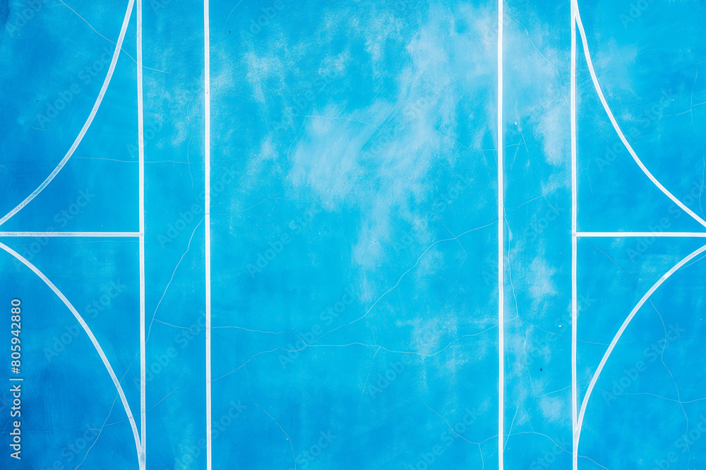 Sport field court background. Light blue rubberized and granulated ...