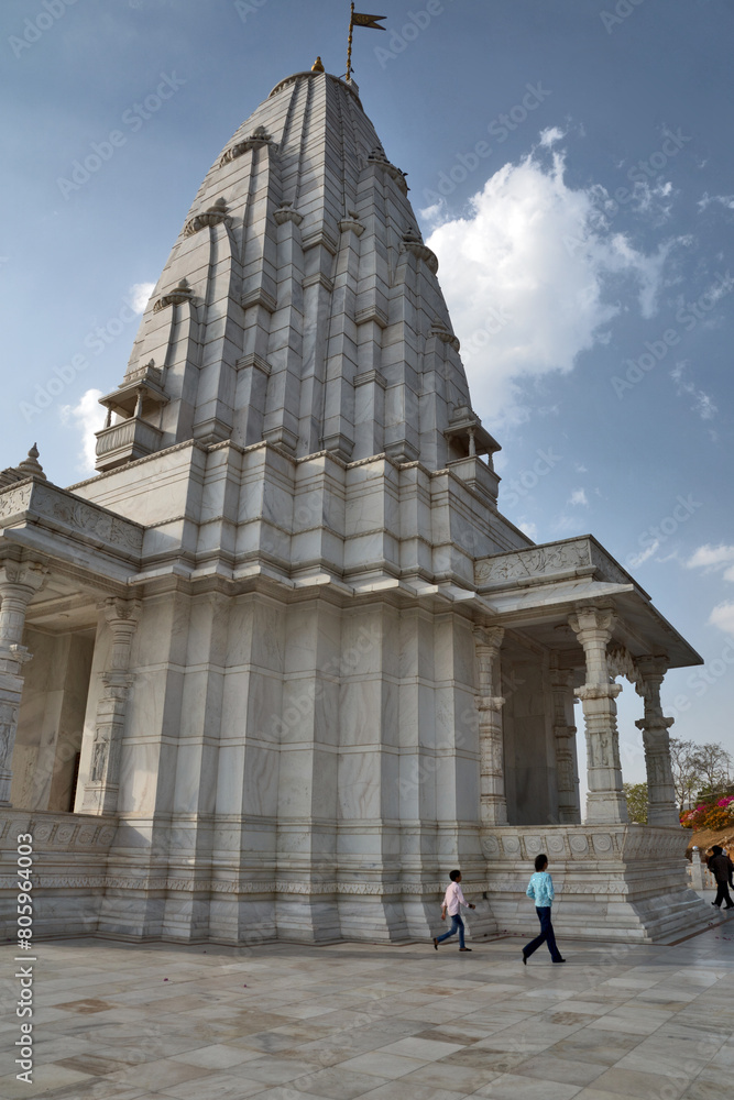 Jaipur, India: Birla Mandir temple in Jaipur. Built in 1988, it is made ...