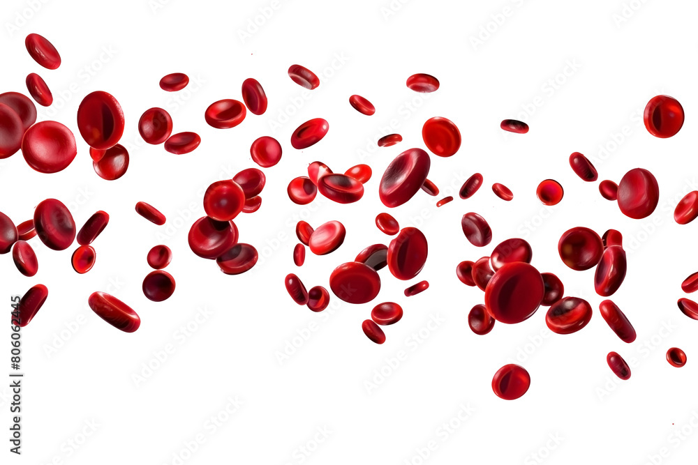 Red blood cells PNG blood vessels stream flow isolated on Transparent ...