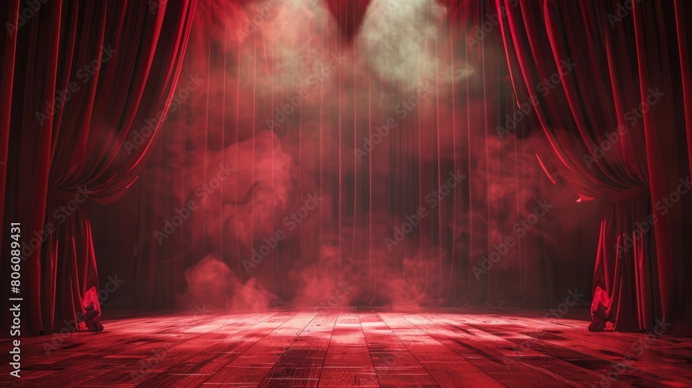 Theater stage with copy space. Theater background hyper realistic Stock ...