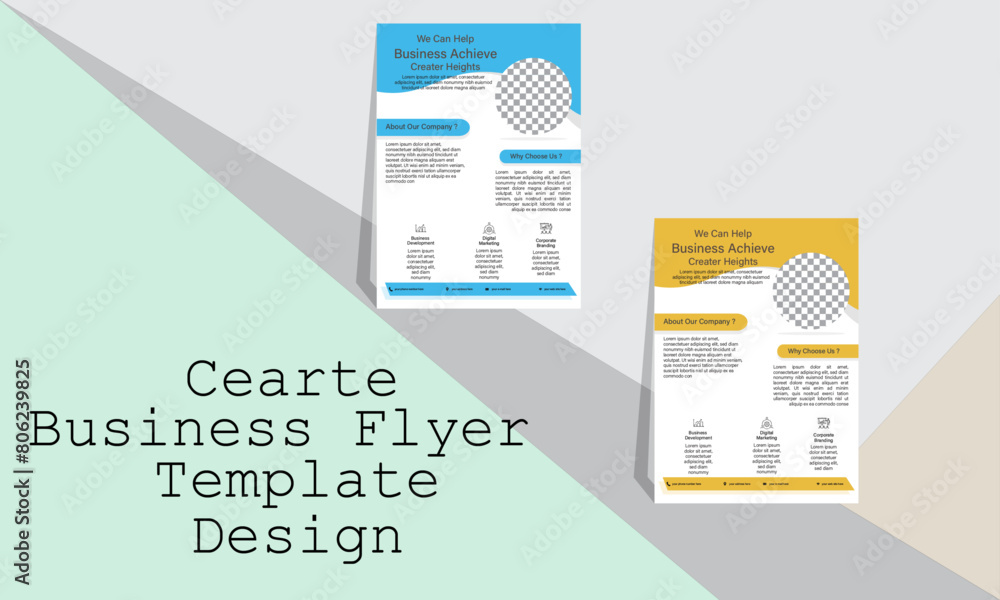 Professional business flyer template design Ai design multiple color ...