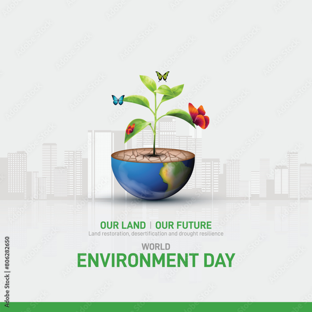 World Environment Day 2024 concept - Land restoration, desertification ...