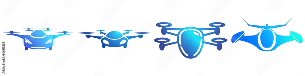Flying Car clipart collection, symbol, logos, icons isolated on ...