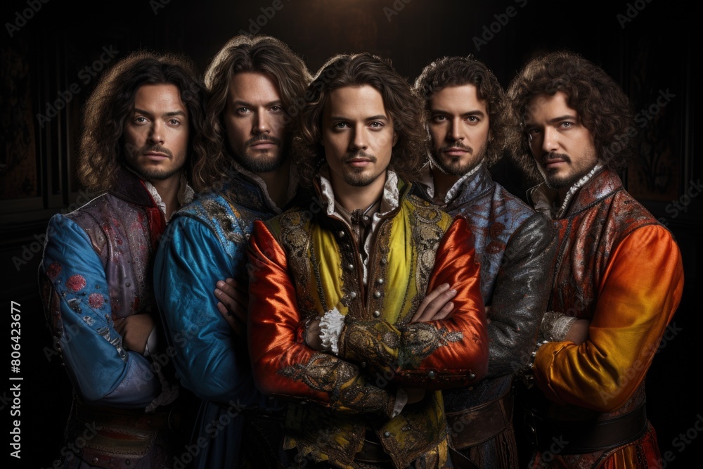 Elegant musketeer in historical attire, portraying bravery and chivalry ...