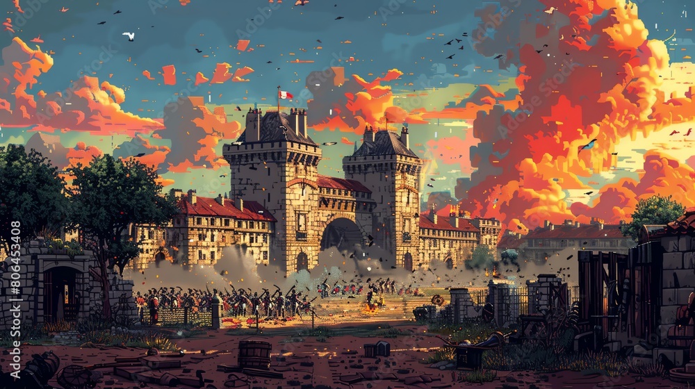 Transport your audience to the French Revolution using a pixel art ...