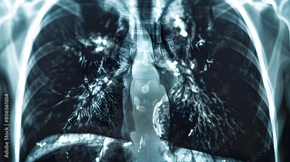 Detailed X Ray of Liver Section with Textured Abnormalities Caused by ...