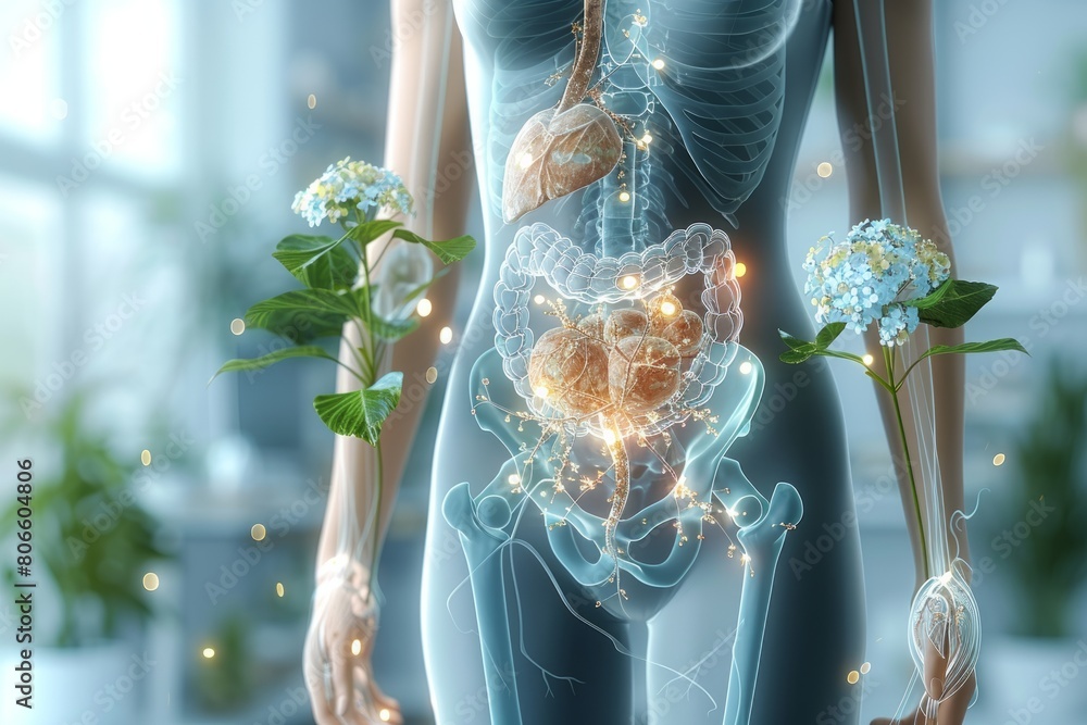 Abstract image of the uterus female reproductive system made up of ...