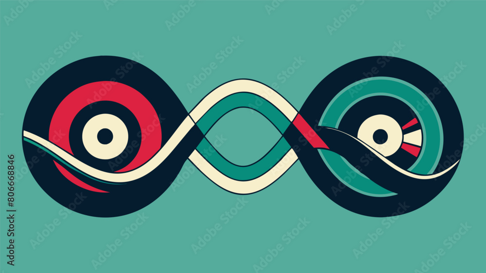 The intricate twists and turns of the waveform fuse together seamlessly ...