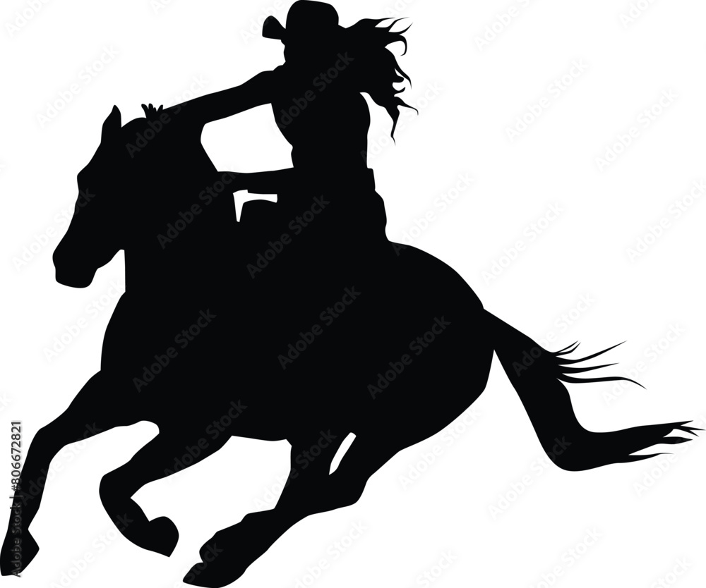 Rodeo silhouette illustration. Men riding a horse for sport activity ...