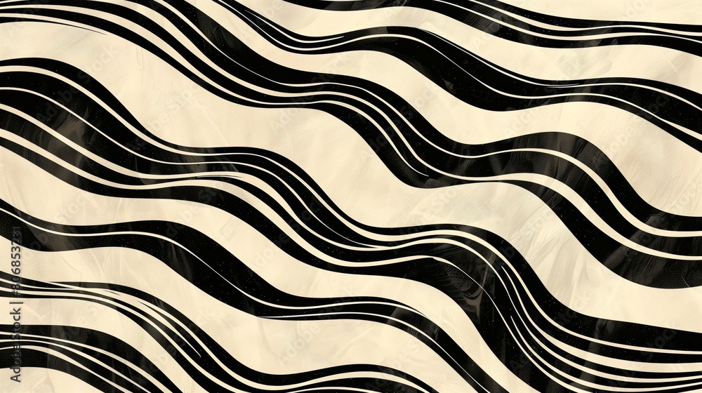 A pattern of thick, black lines in varying thicknesses on a beige ...