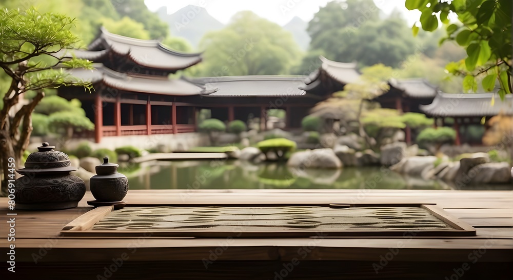 An Ancient Landmark with Classic Oriental Architecture, Ancient Chinese ...