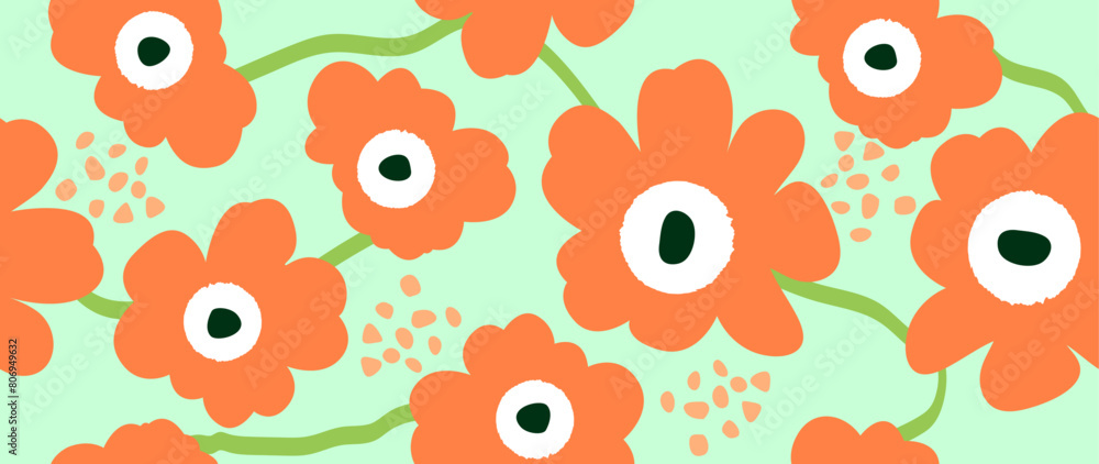 Vector flat illustration. Modern pattern style. Cute colorful seamless ...