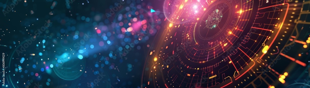 Creative space banner concepts come to life with an abstract technology ...