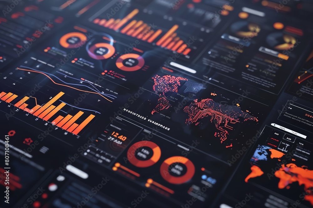 4K detailed infographic mockup for professional presentations, crisp ...