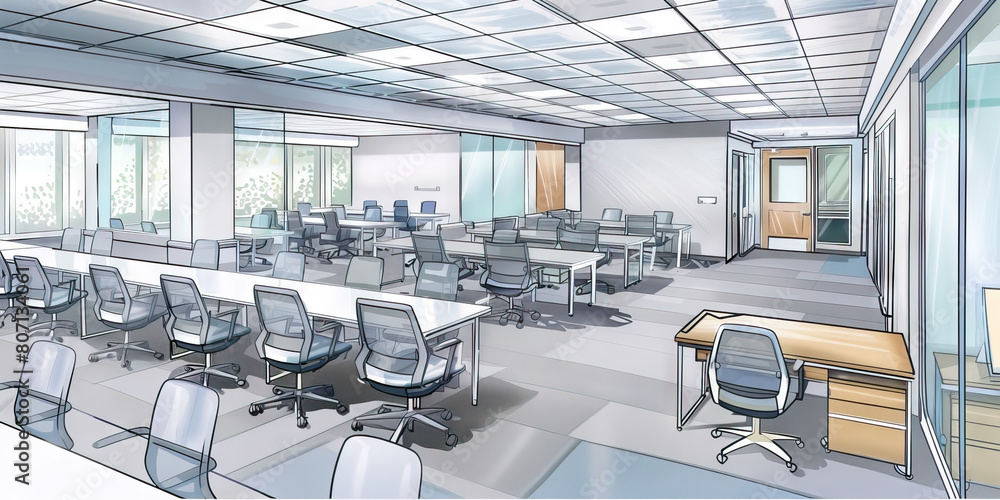 Training Area Floor: Showing a dedicated space for new employee ...