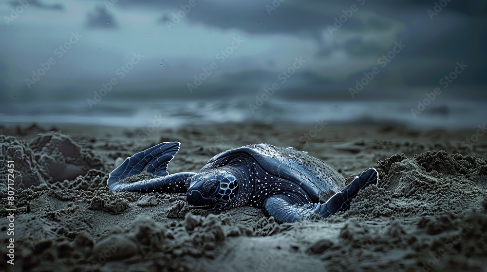 Leatherback Turtle Nesting, Professional studio photography ...