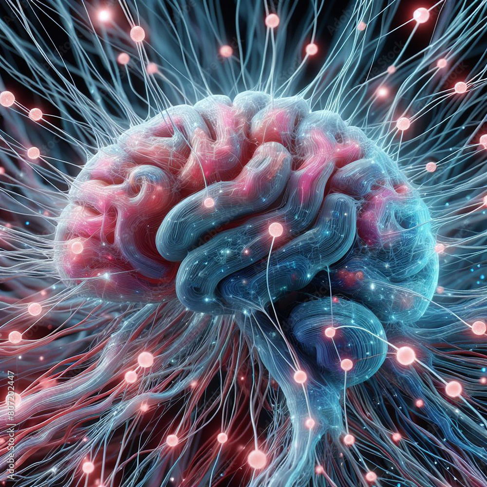 Brain cells, nerves, nerves, neuron function. Stock Illustration ...