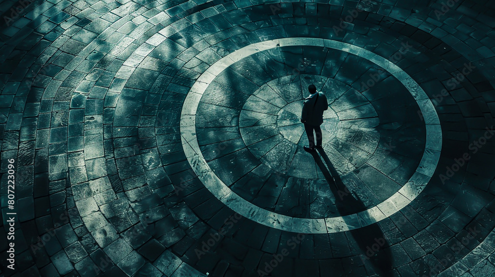 Visualize the concept of deep thinking and reflection through a ...