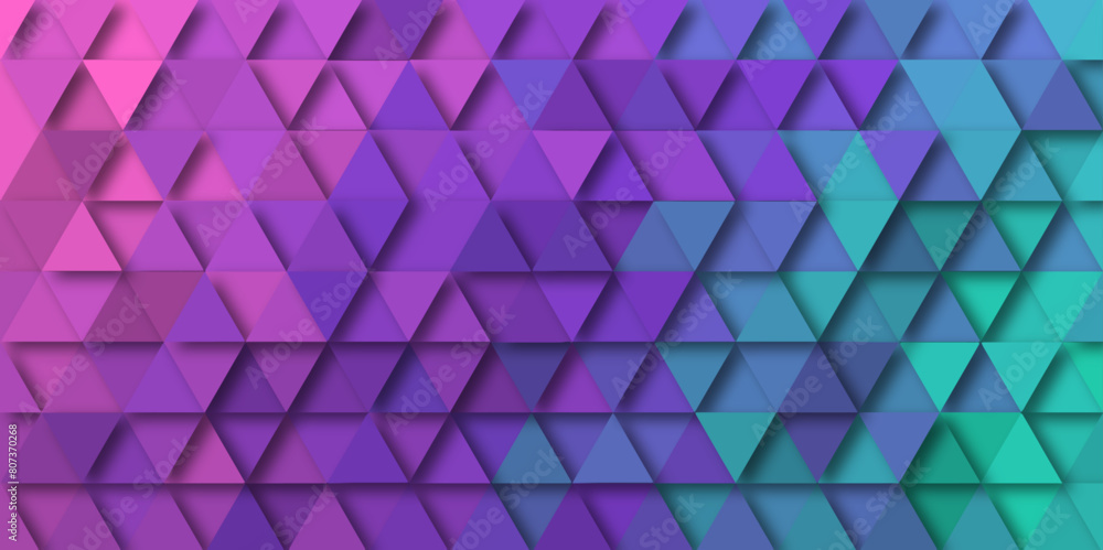 Abstract 3D Low Poly Design triangle shapes Modern Gradient mosaic ...