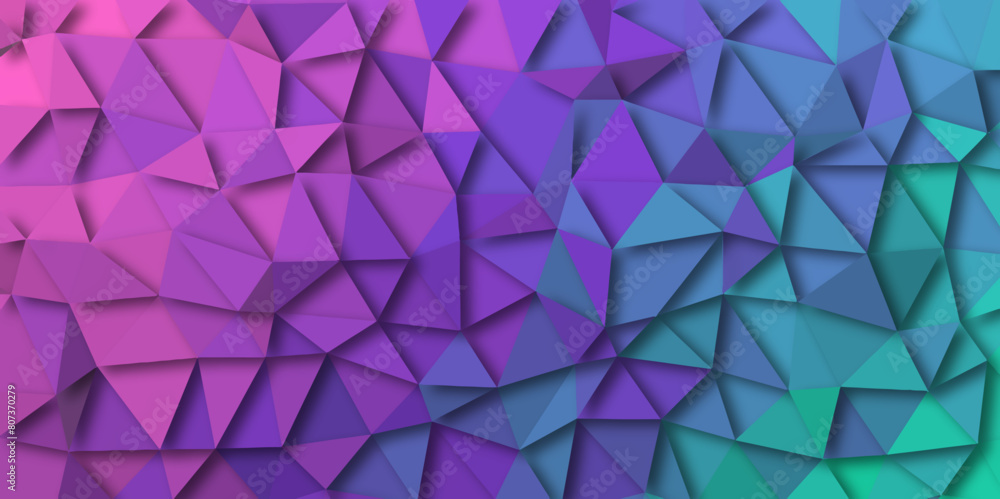 Image vectorielle Stock Abstract 3D Low Poly Design triangle shapes ...