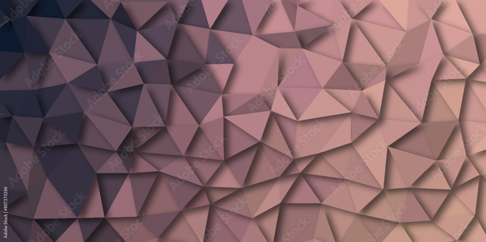 Abstract 3D Low Poly Design triangle shapes Modern Gradient mosaic ...