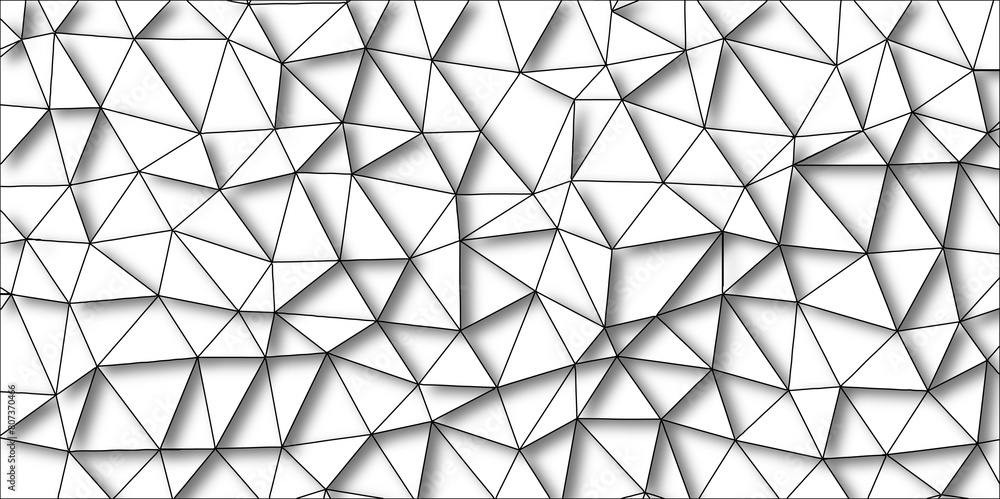 Image vectorielle Stock Abstract 3D Low Poly Fractal Design triangle ...