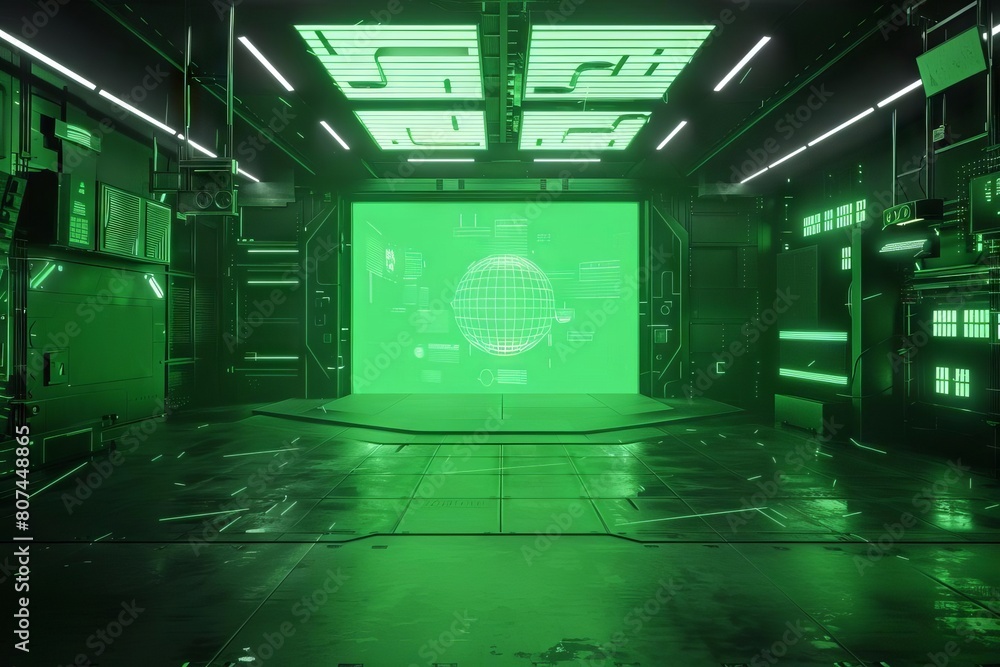 futuristic chroma key virtual studio background versatile green screen ...