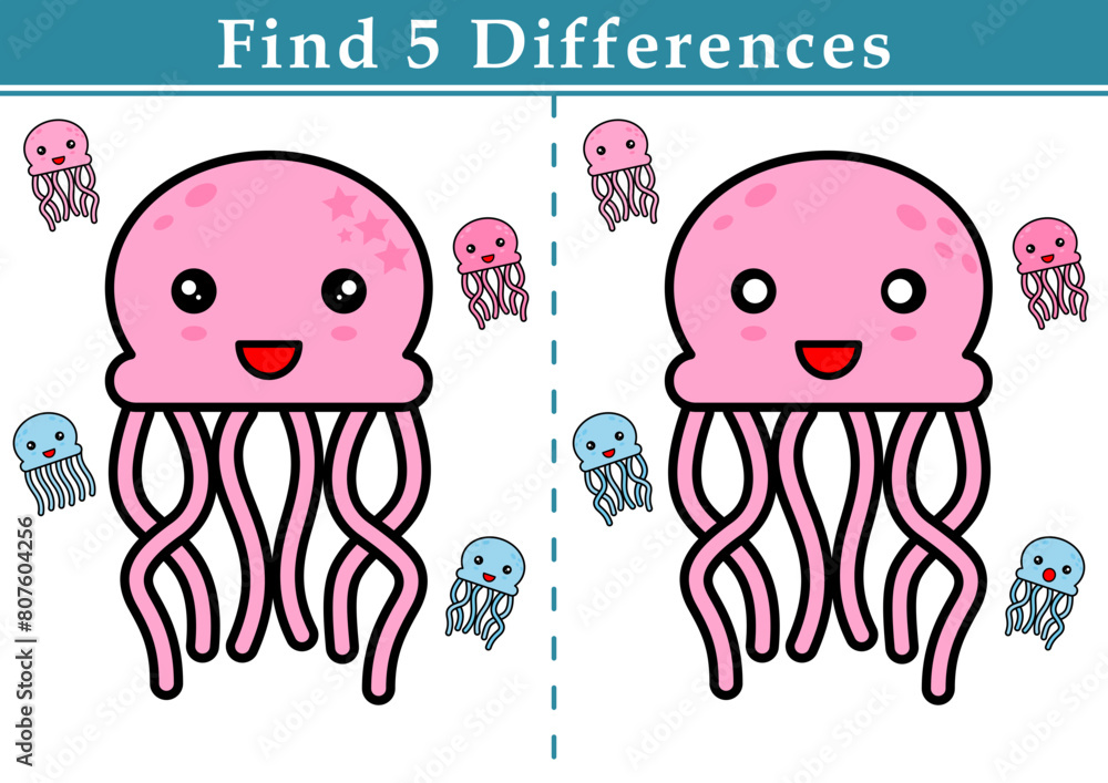 Find 5 differences. educational game for children. illustration of ...