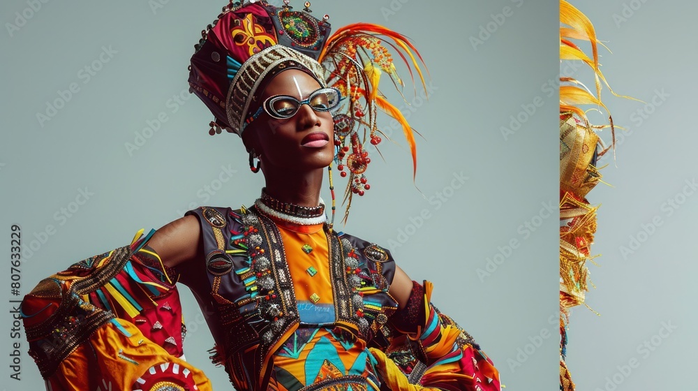 mesmerizing model commanding the runway with a daring, gender-bending ...