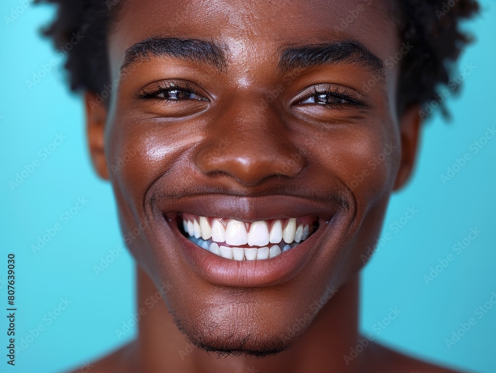 Happy Man showing white teeth,Bright Smiles and Dental Care: Promoting ...
